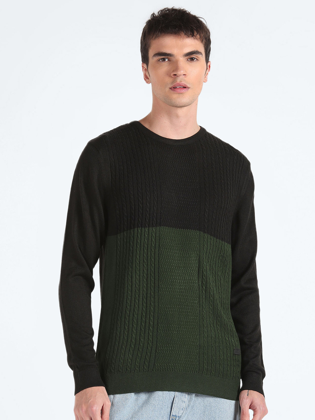 Buy Flying Machine Colourblocked Acrylic Pullover - Sweaters for Men ...