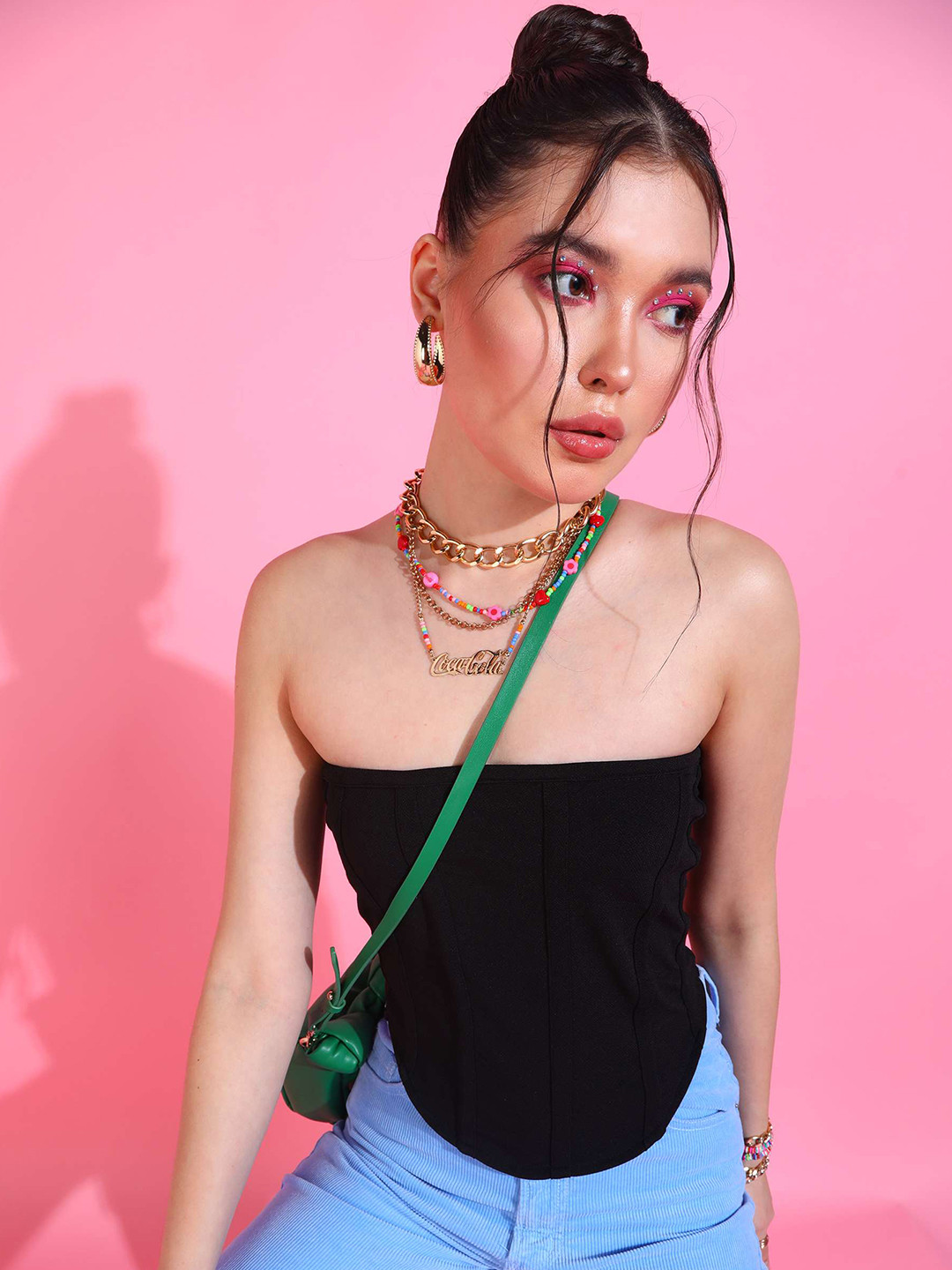 Buy Oomph! Black Solid Off Shoulder Crop Tube Top - Tops for Women ...