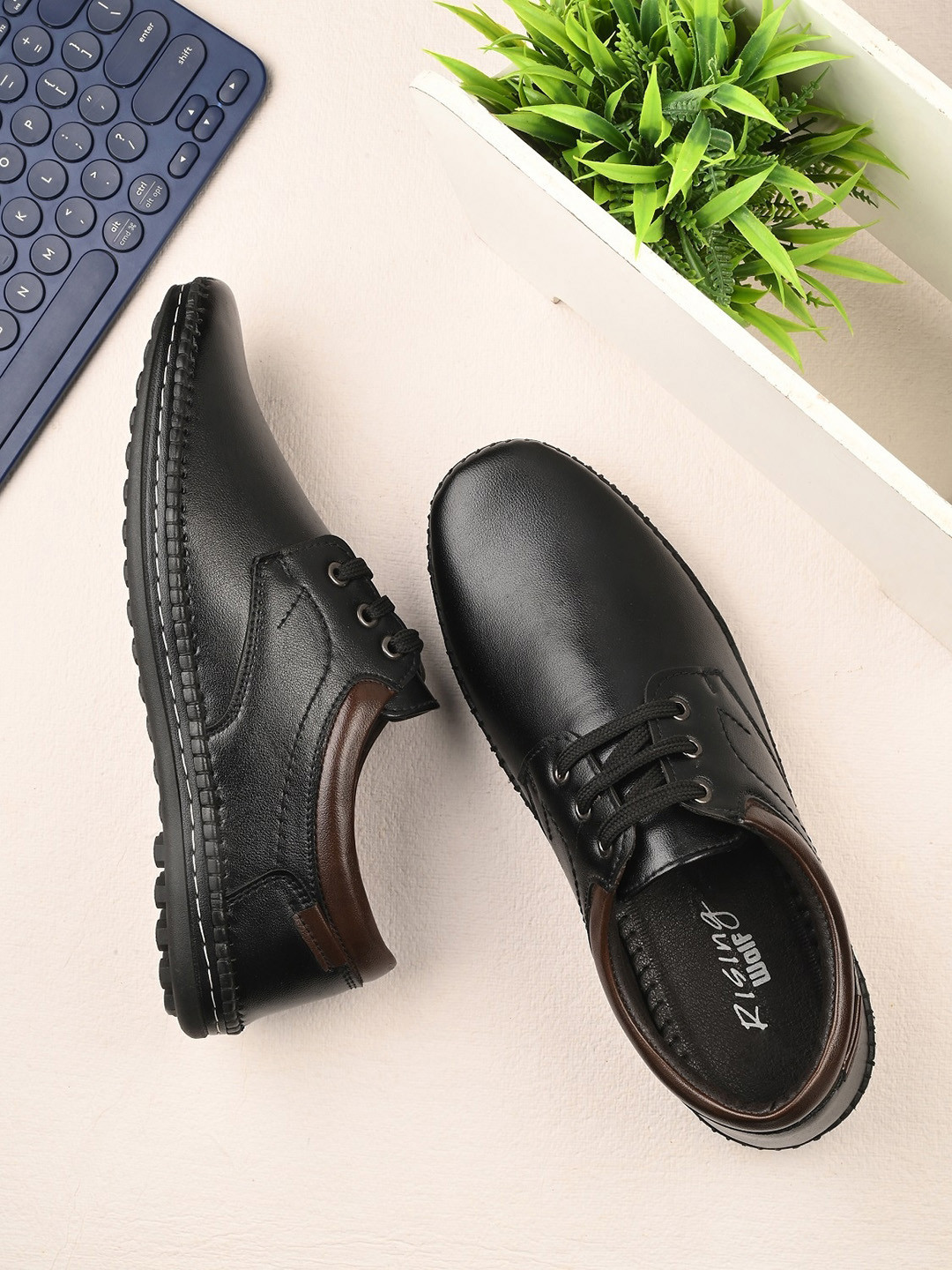 Buy Rising Wolf Leather Lace Up Derbys Formal Shoes - Formal Shoes for ...