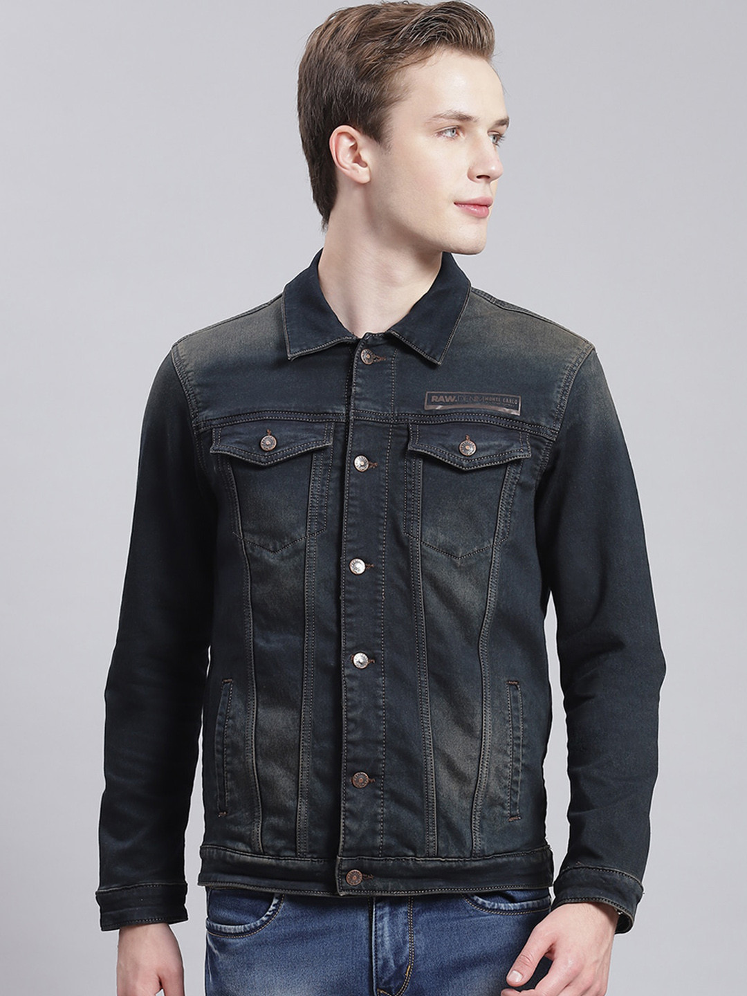 Buy Monte Carlo Spread Collar Lightweight Denim Jacket - Jackets for Men 26093954 | Myntra