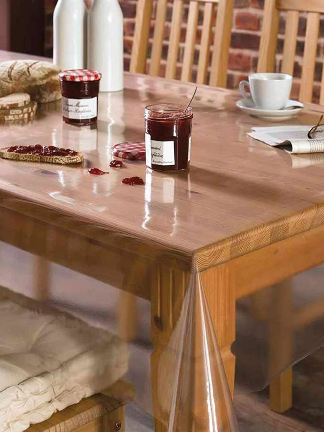 Buy Freelance Transparent Plastic 6 Seater Table Cover - Table Covers ...