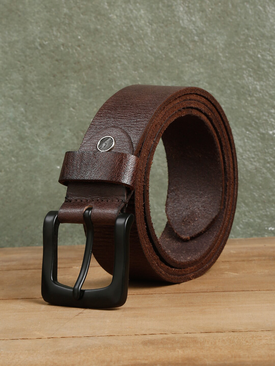 Buy Teakwood Leathers Men Textured Leather Belt - Belts for Men ...
