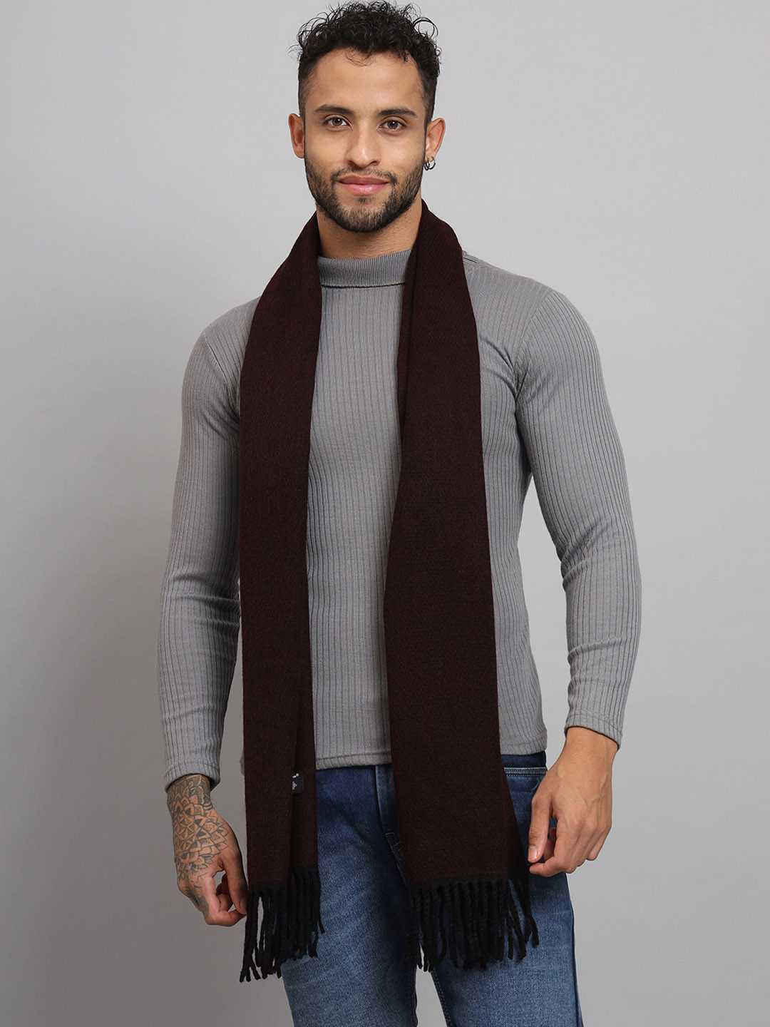 Buy HANDICRAFT PALACE Checked Reversible Woollen Mufflers - Mufflers for Men 26114642 | Myntra