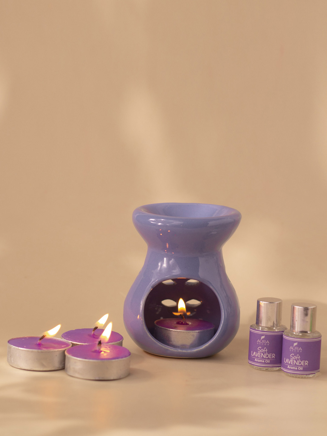Buy AuraDecor Lavender Fragrance Aroma Oil Diffuser Gift Set - Aroma ...
