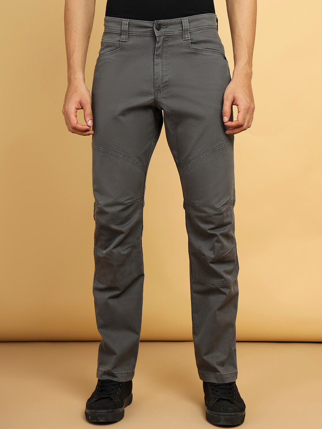 Buy Wrangler Men Straight Fit Low Rise Chinos - Trousers for Men ...