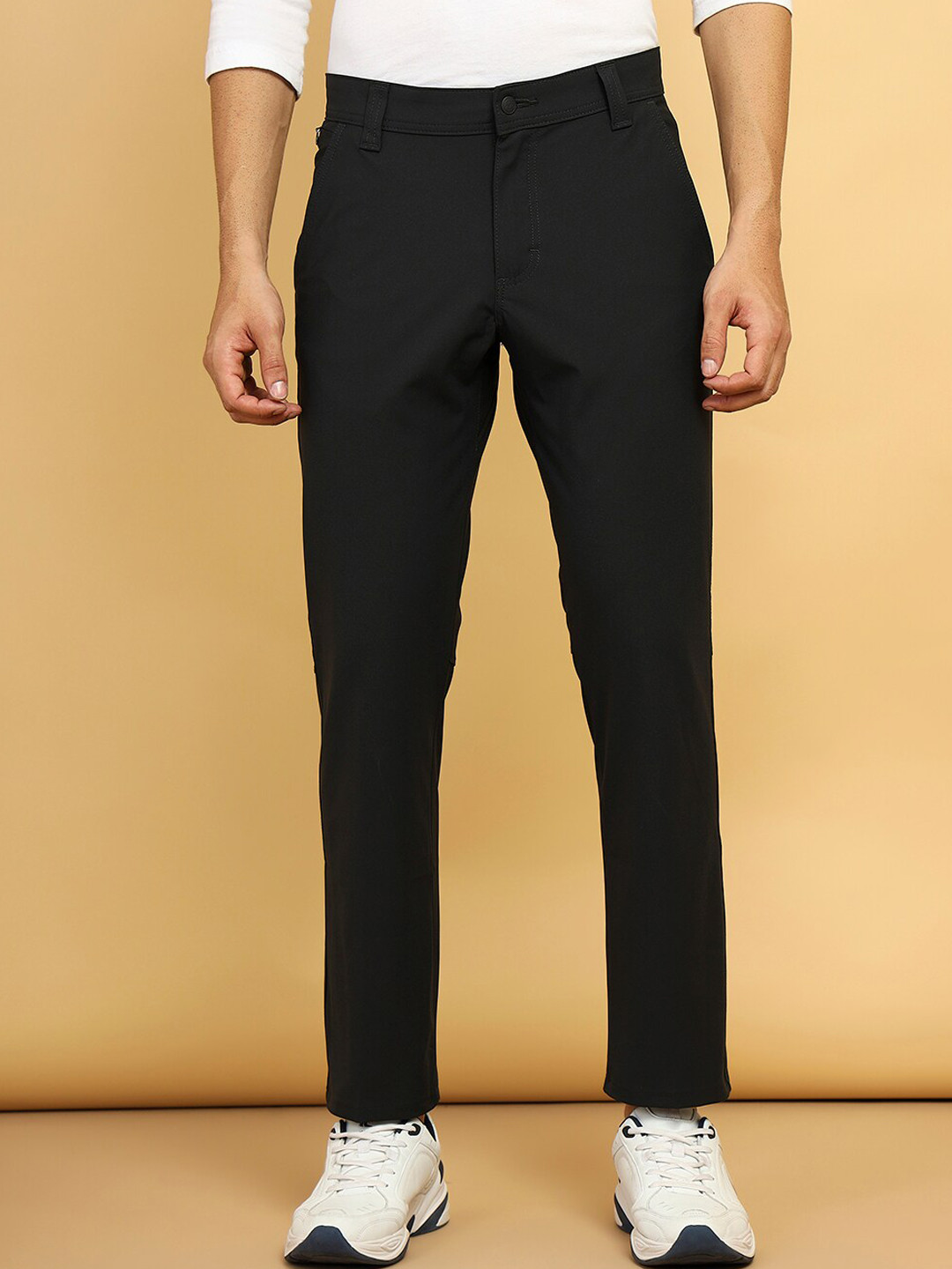 Buy Wrangler Men Straight Fit Low Rise Chinos - Trousers for Men ...