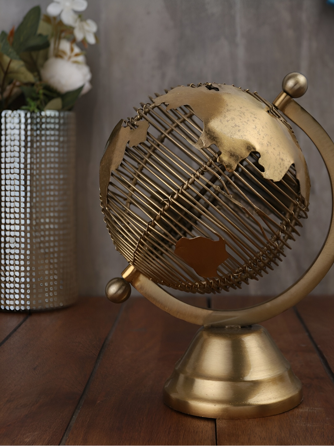 Buy Decor De Maison Gold Toned Solidarity Small Globe Showpiece ...