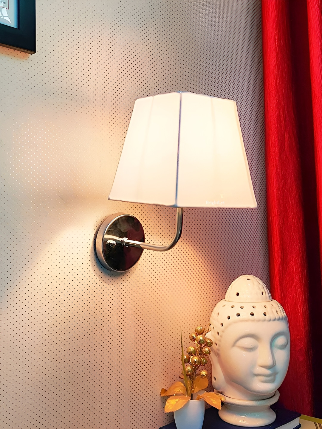 Buy BrightLyt White Metal Frustum Wall Lamp - Wall Lamps for Unisex ...
