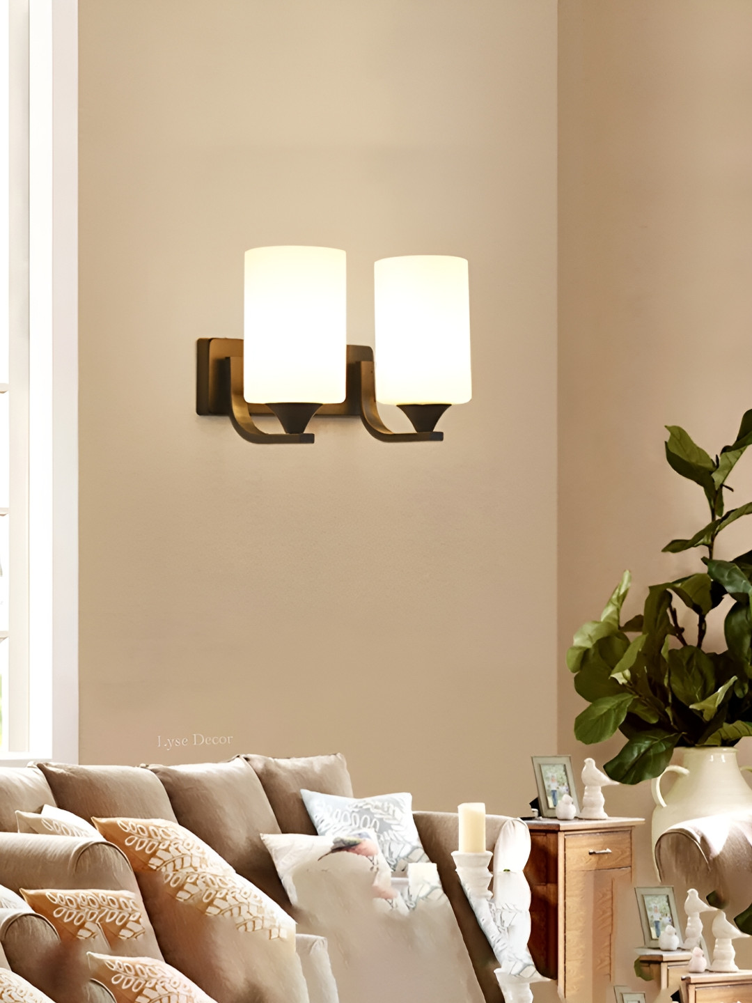 Buy Lyse Decor Black Metal Cylindercal Shaped Wall Lamp - Wall Lamps ...