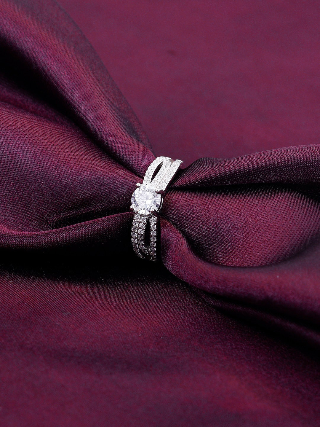 Buy GIVA Rhodium Plated Sterling Silver Finger Ring - Ring for Women ...