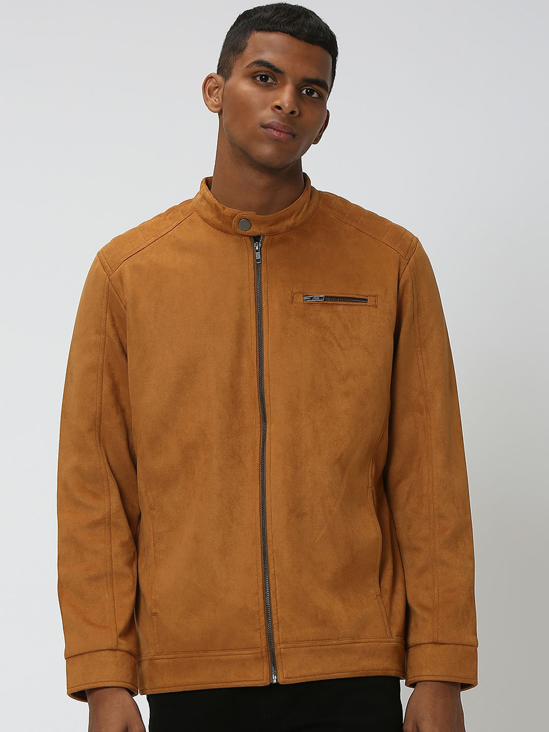 Buy Mufti Stand Collar Slim Fit Bomber Jacket - Jackets for Men ...