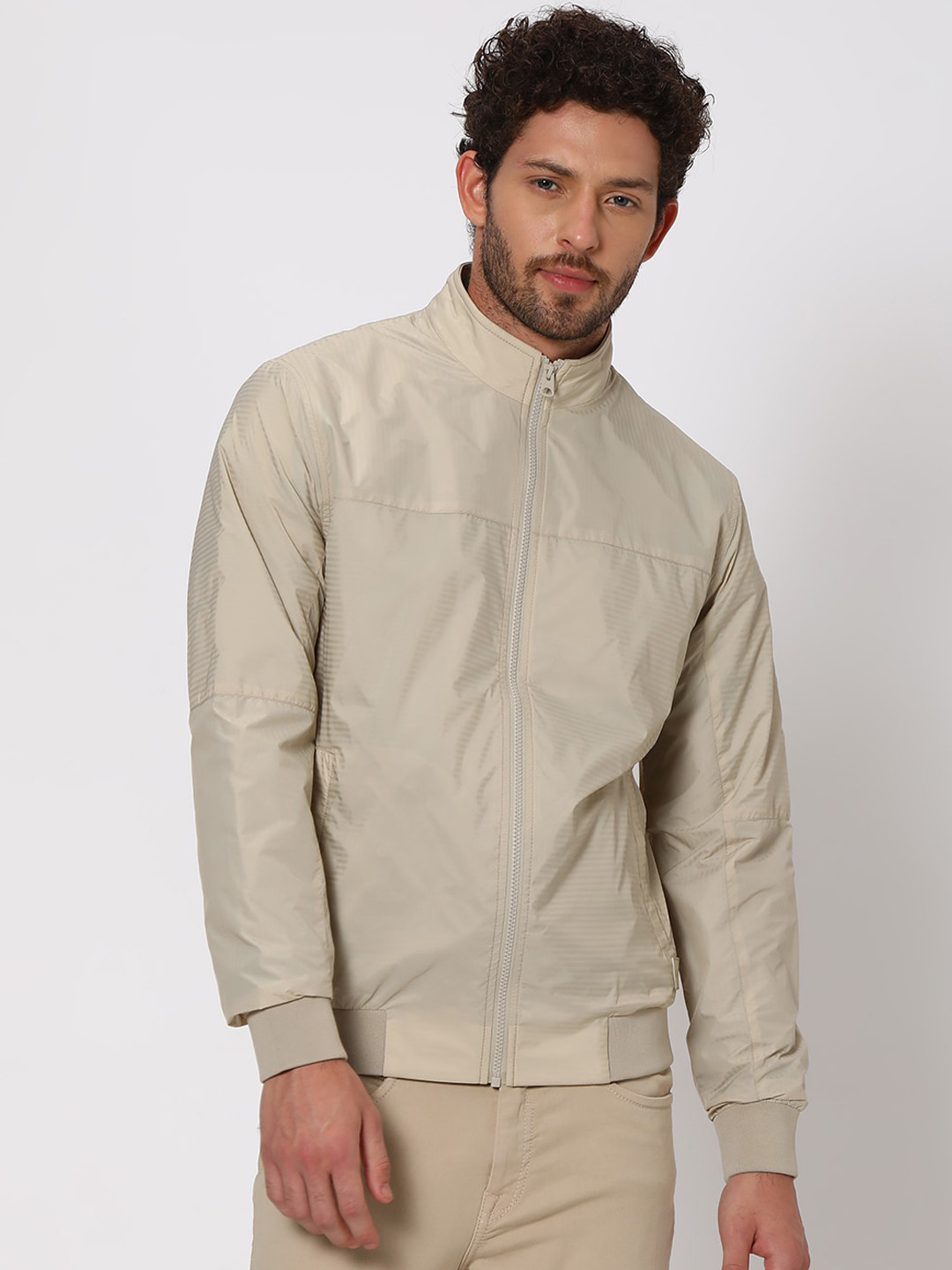 Buy Mufti Mock Collar Lightweight Bomber Jacket - Jackets for Men ...