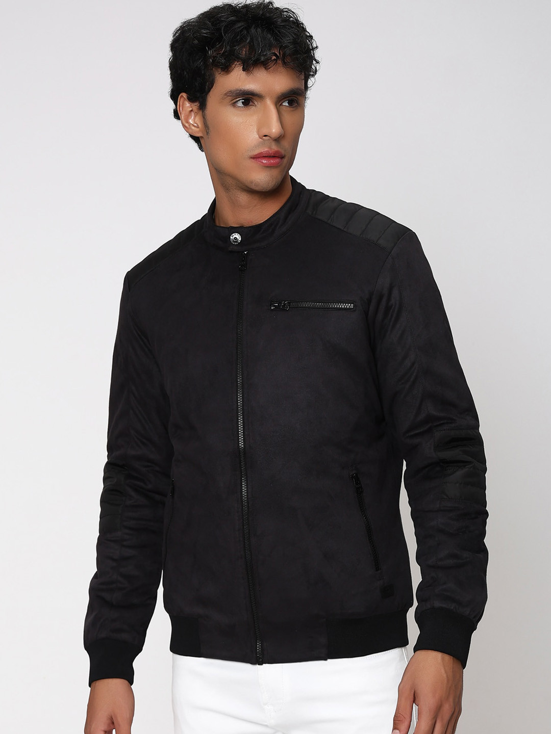 Buy Mufti Slim Fit Long Sleeves Biker Jacket - Jackets for Men 26146736 ...