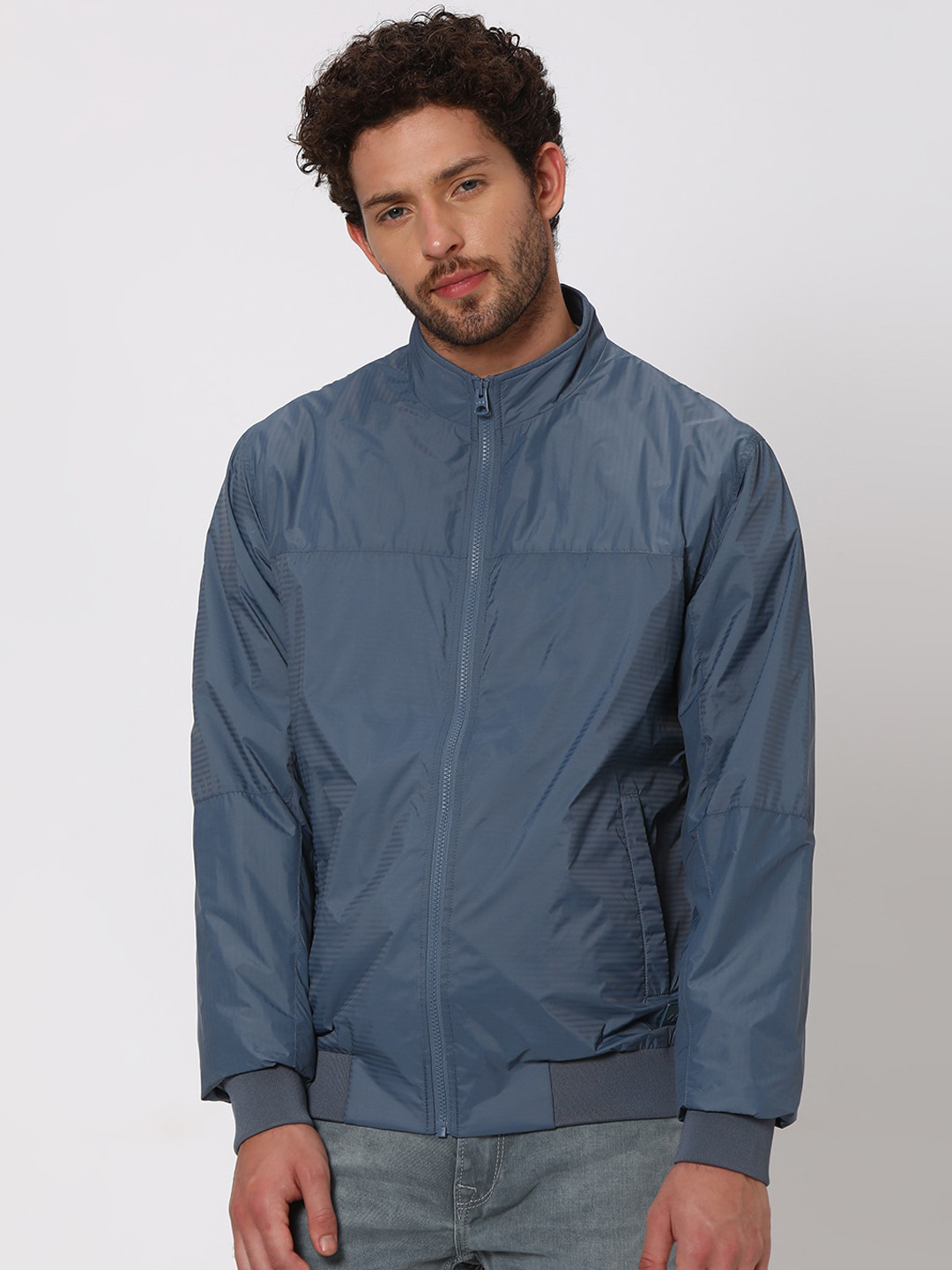 Buy Mufti Stand Collar Lightweight Bomber Jacket - Jackets for Men ...