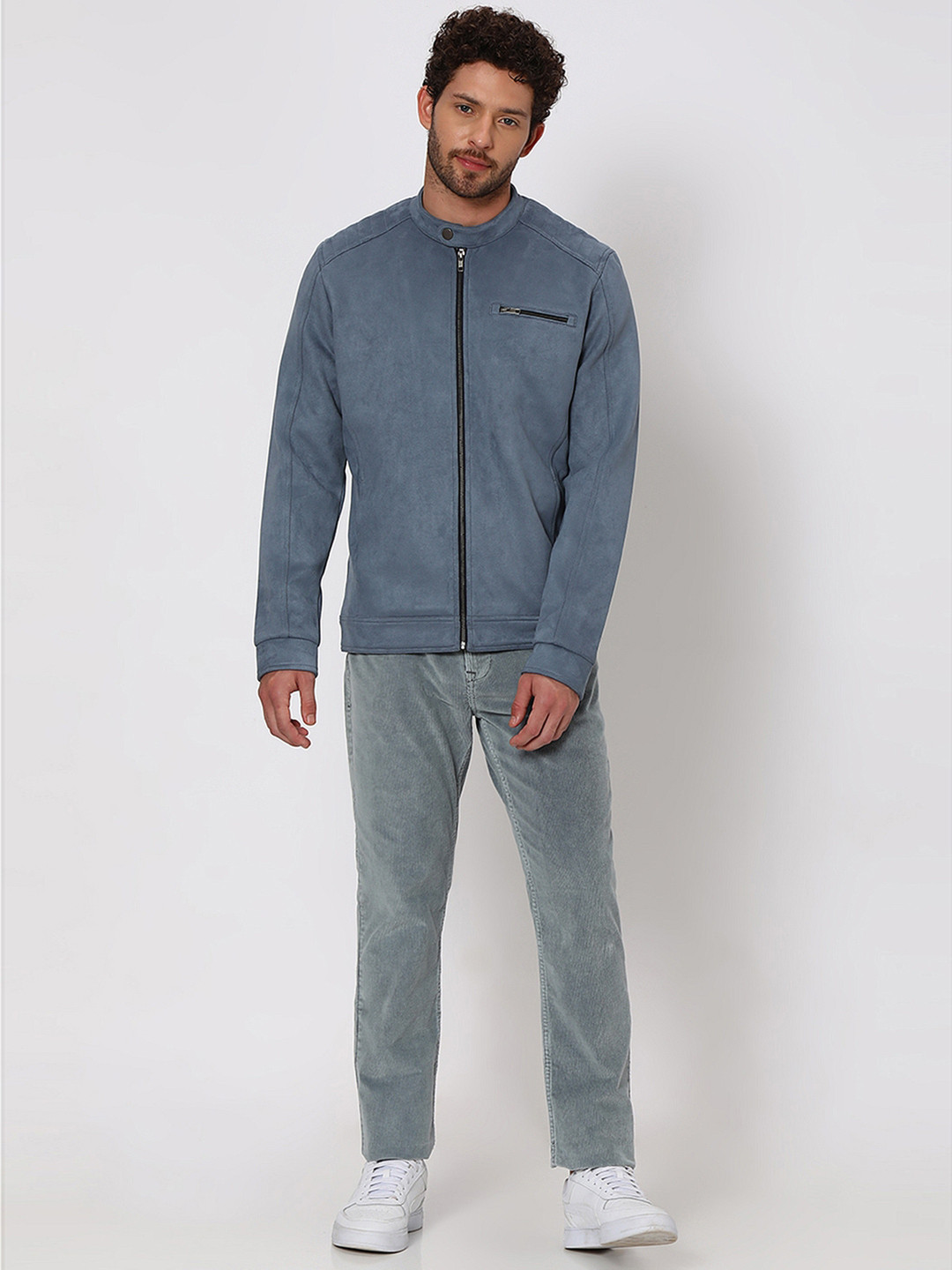 Buy Mufti Mandarin Collar Open Front Jacket - Jackets for Men 26146766 ...