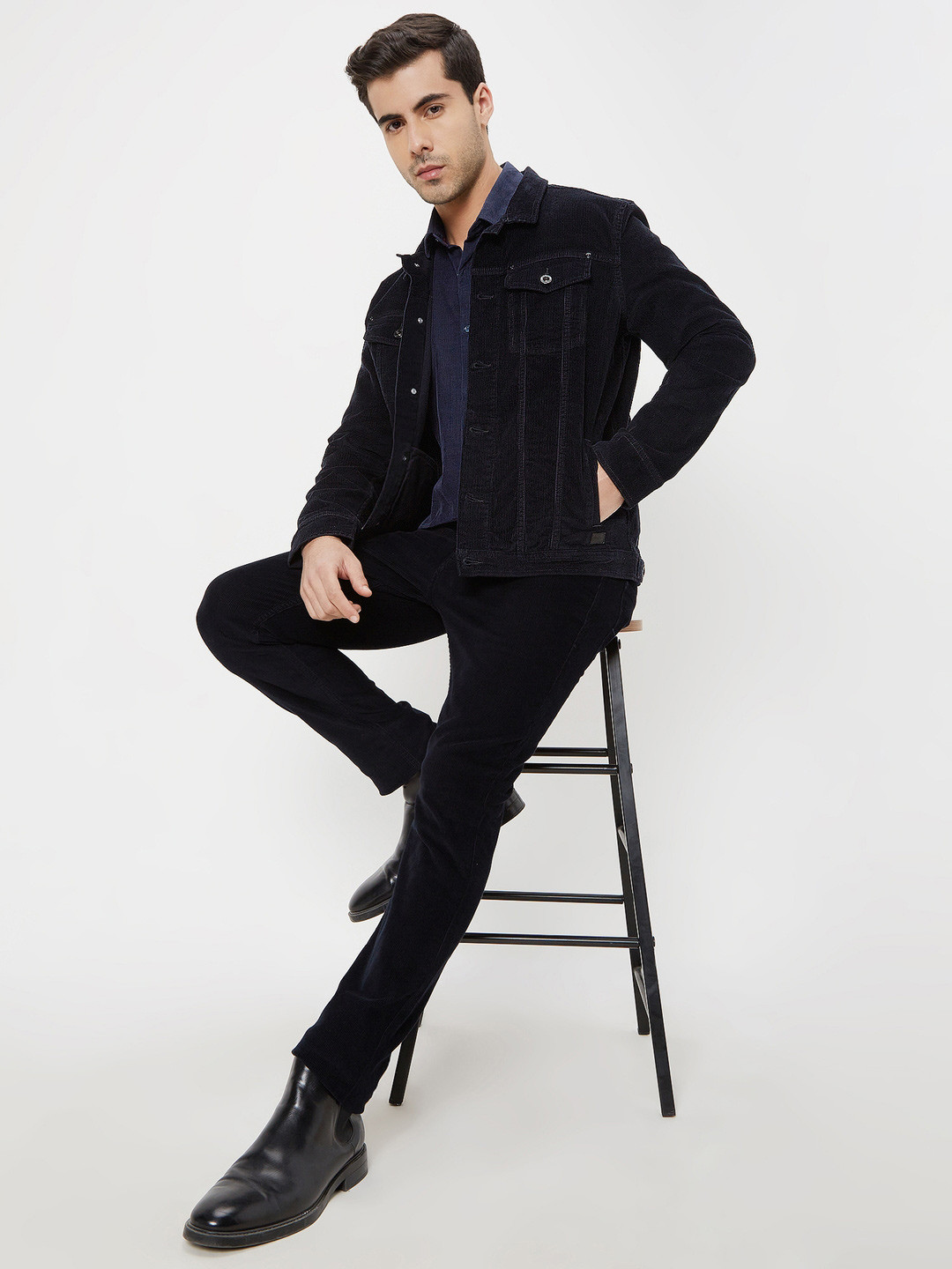 Buy Mufti Spread Collar Cotton Denim Jacket - Jackets for Men 26146814 ...