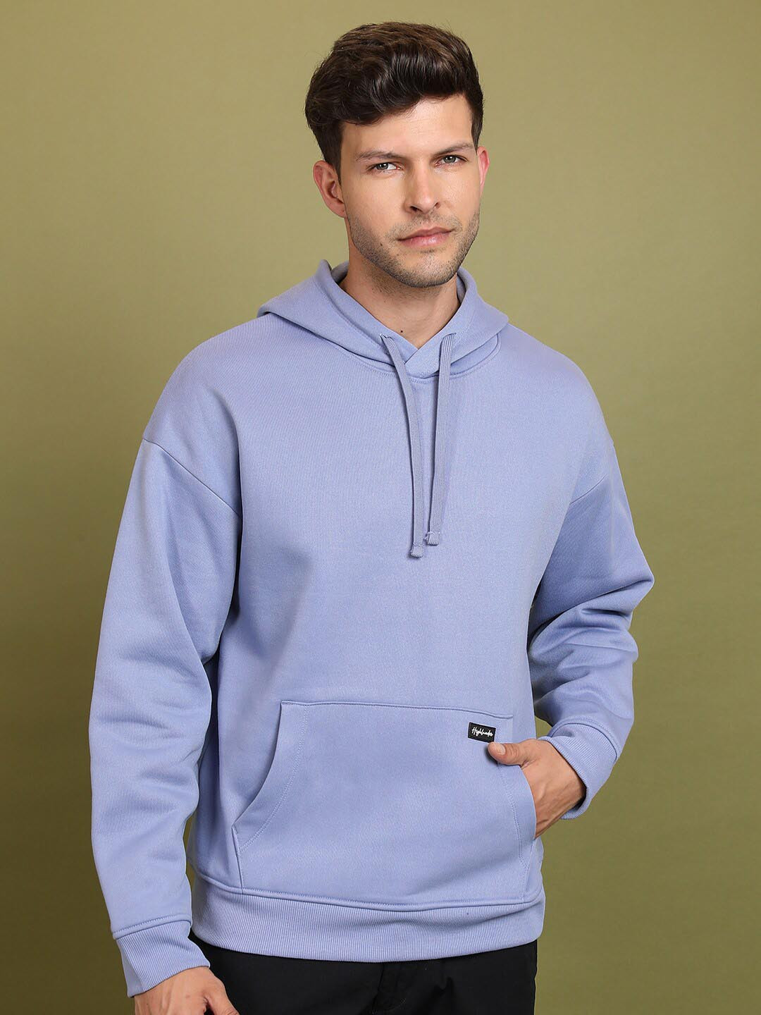 Buy HIGHLANDER Purple Hooded Oversized Sweatshirt - Sweatshirts for Men ...