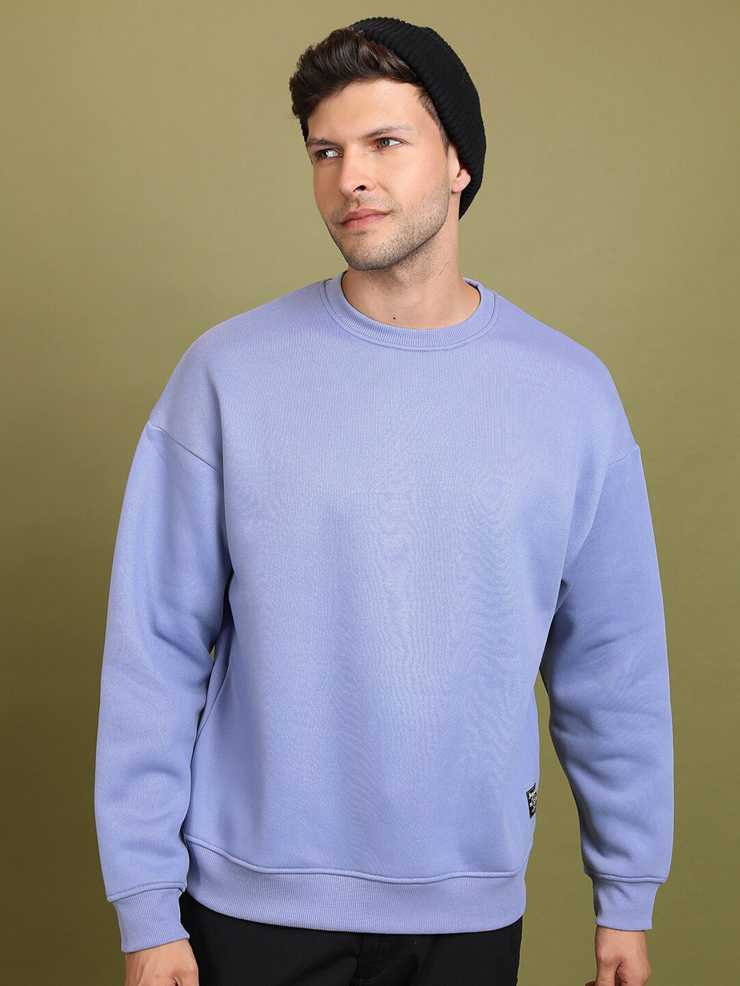 Buy HIGHLANDER Purple Round Neck Oversized Sweatshirt - Sweatshirts for ...
