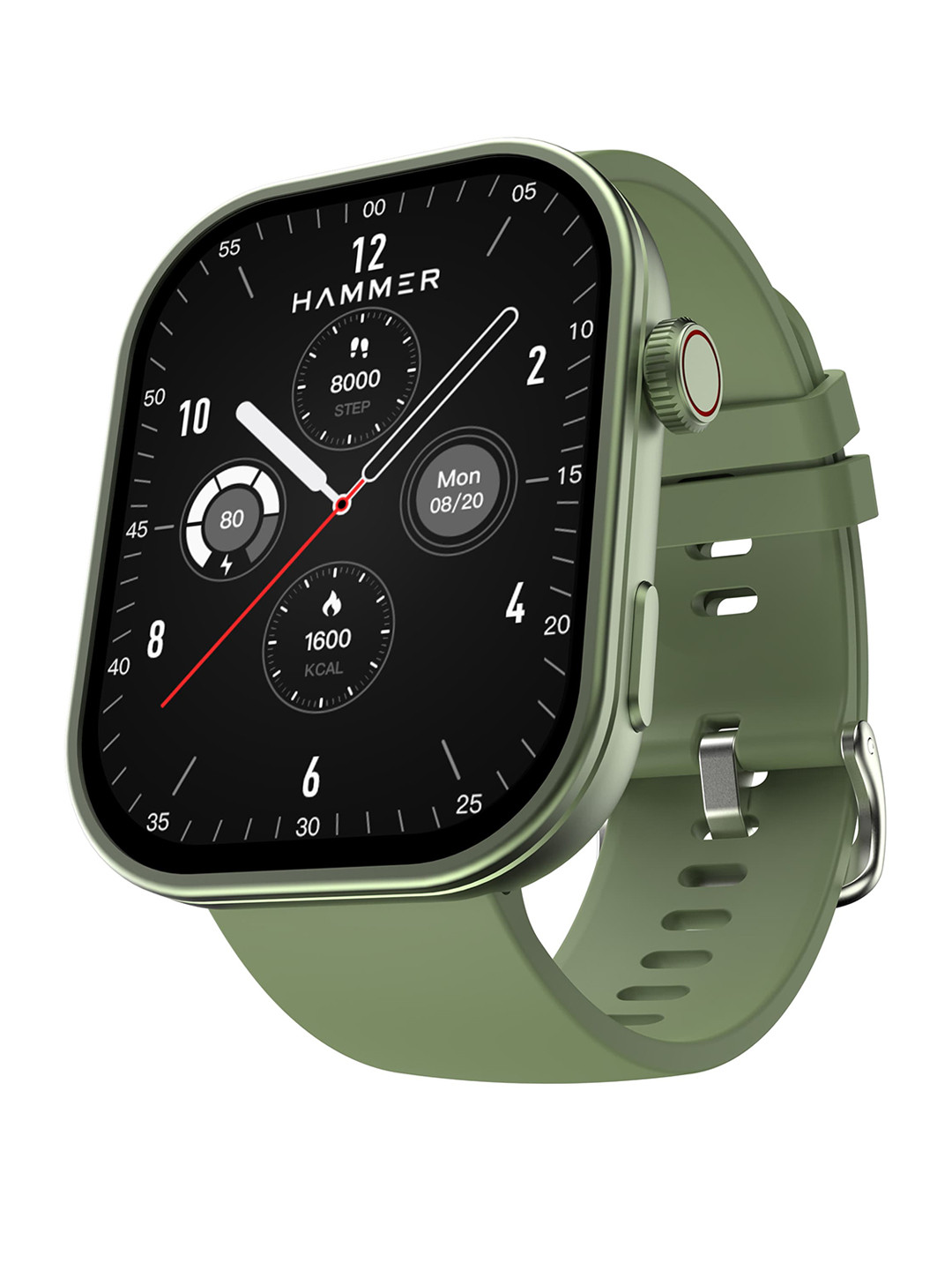 Buy HAMMER Tussle 2.01" HD Display Bluetooth Calling Rotating Crown ...