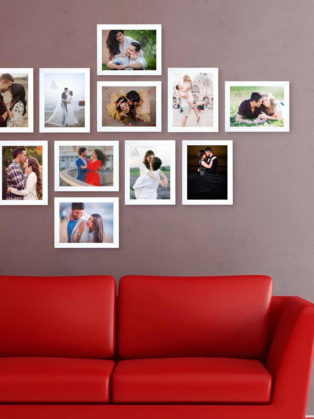 Buy Ag Crafts White 12 Pieces Wood Core Photo Frames - Photo Frames for ...