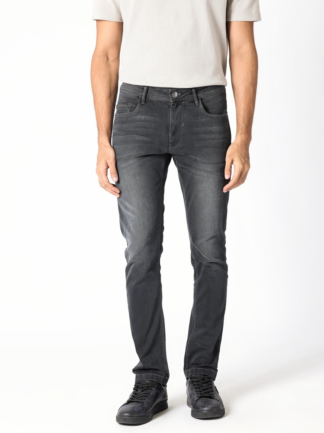 Buy RARE RABBIT Men Hawkins Slim Fit Mid Rise Cotton Jeans - Jeans for ...