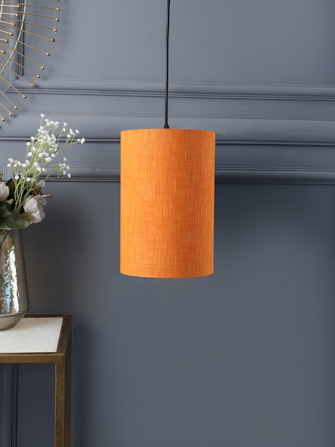 Buy BTR CRAFTS Orange Cylindrical Shaped Contemporary Ceiling Lamp ...