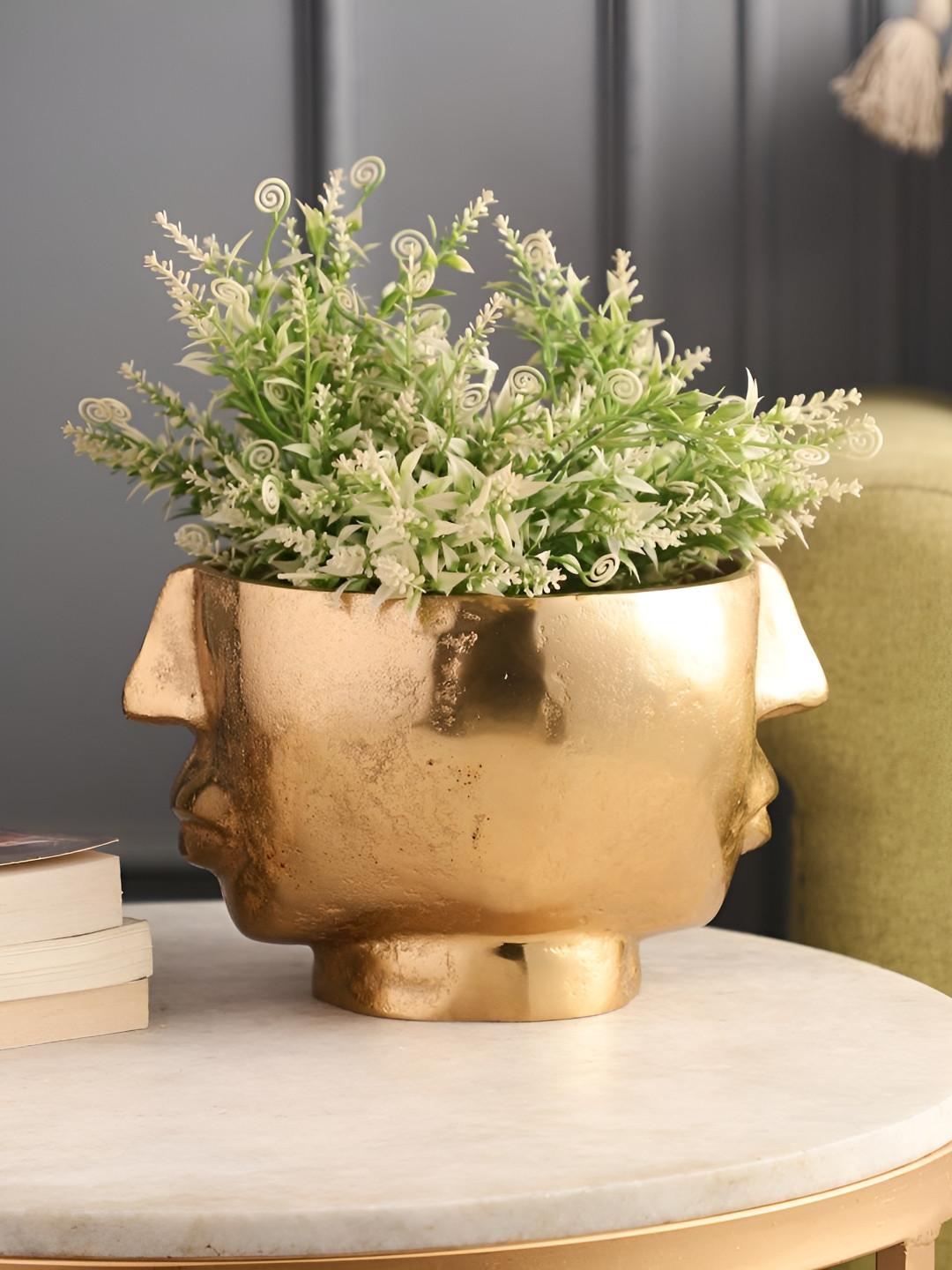 Buy Decor De Maison Gold Toned Two Face Vase - Vases for Unisex ...