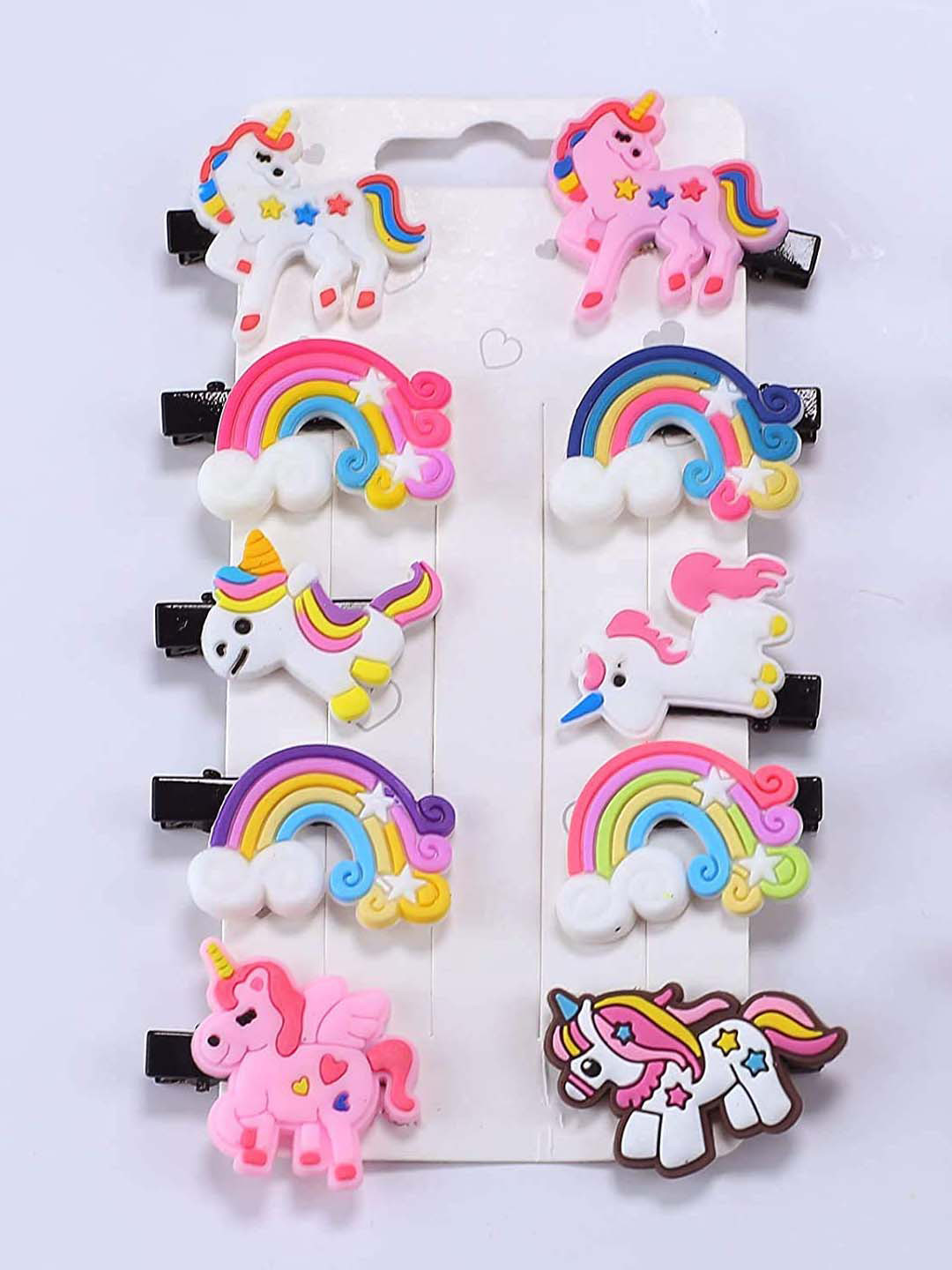 Buy OOMPH Girls Set Of 10 Embellished Alligator Pins - Hair Accessory ...