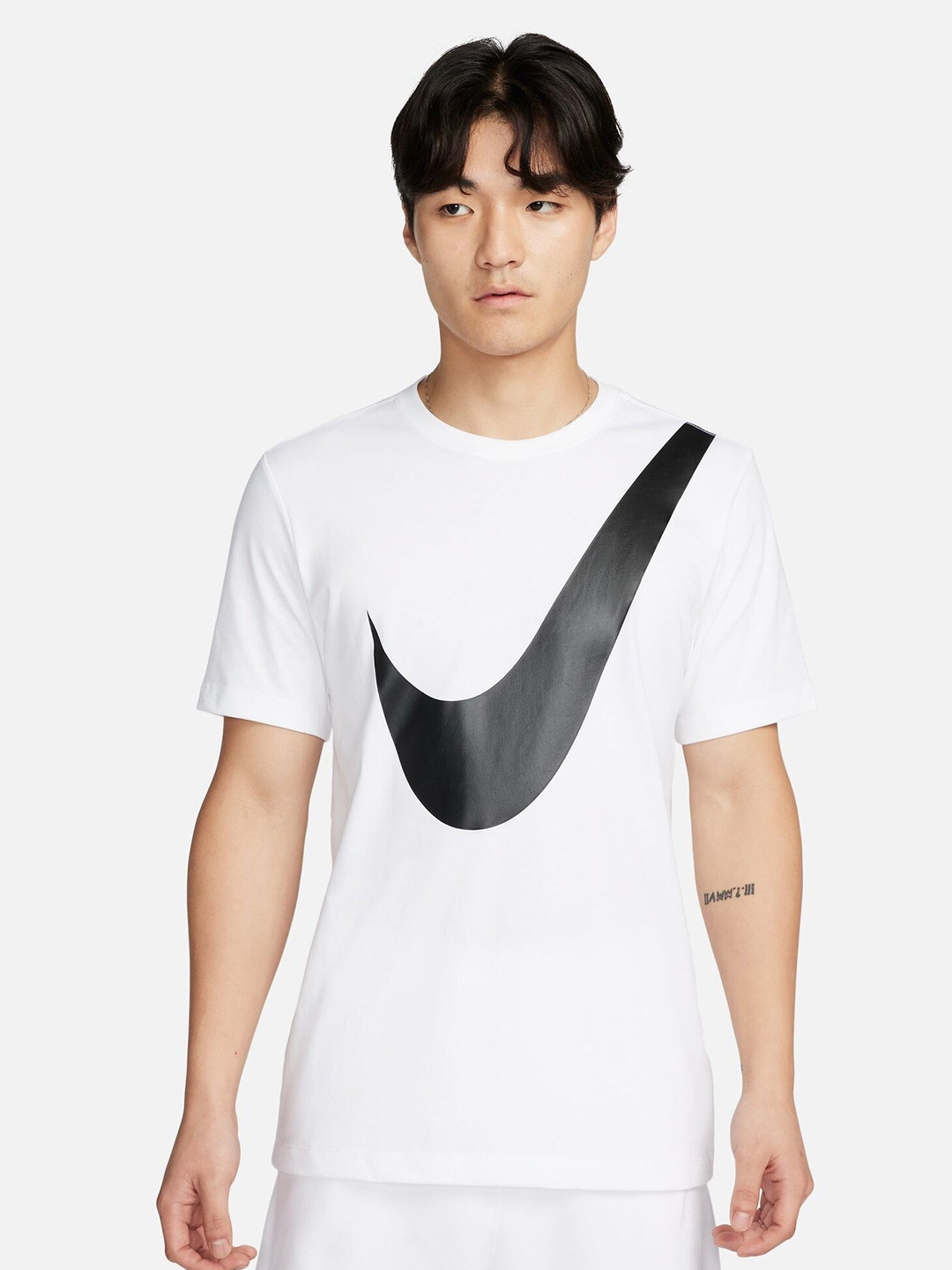 Buy Nike Sportswear Brand Logo Printed Round Neck Cotton T Shirt ...