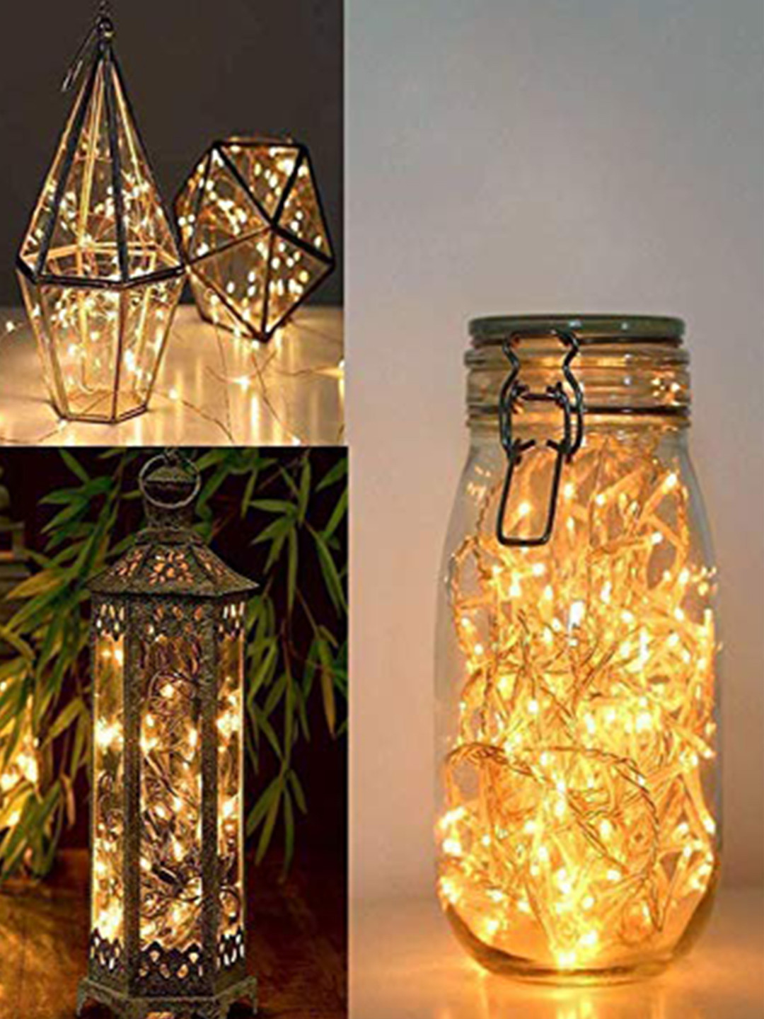 Buy Gesto Set Of 5 Pieces Yellow Led Serial Lights - String Lights for ...