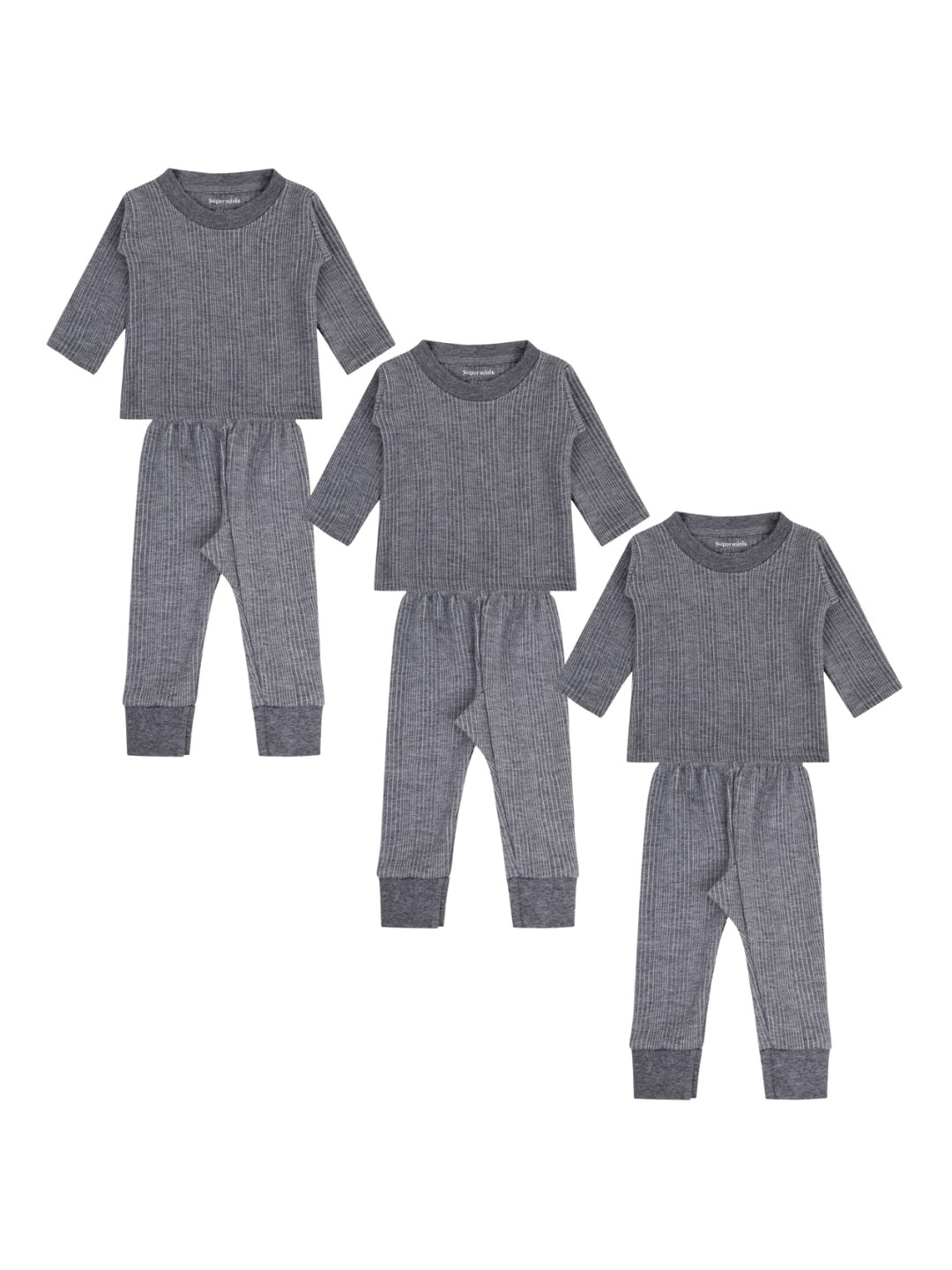 Buy Superminis Infants Ribbed Cotton Thermal Set - Thermal Set for ...