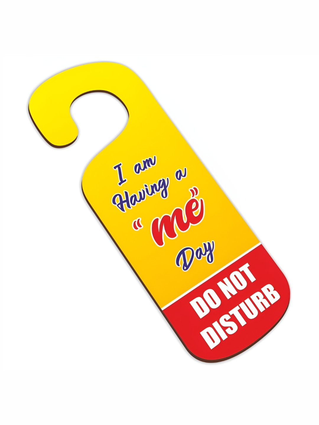 Buy CVANU Yellow & Red Do Not Disturb Wooden Sign Hanger - Wall Decor ...