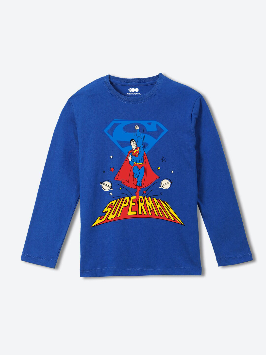 Buy YK Warner Bros Boys Regular Fit Superman Printed Pure Cotton T ...