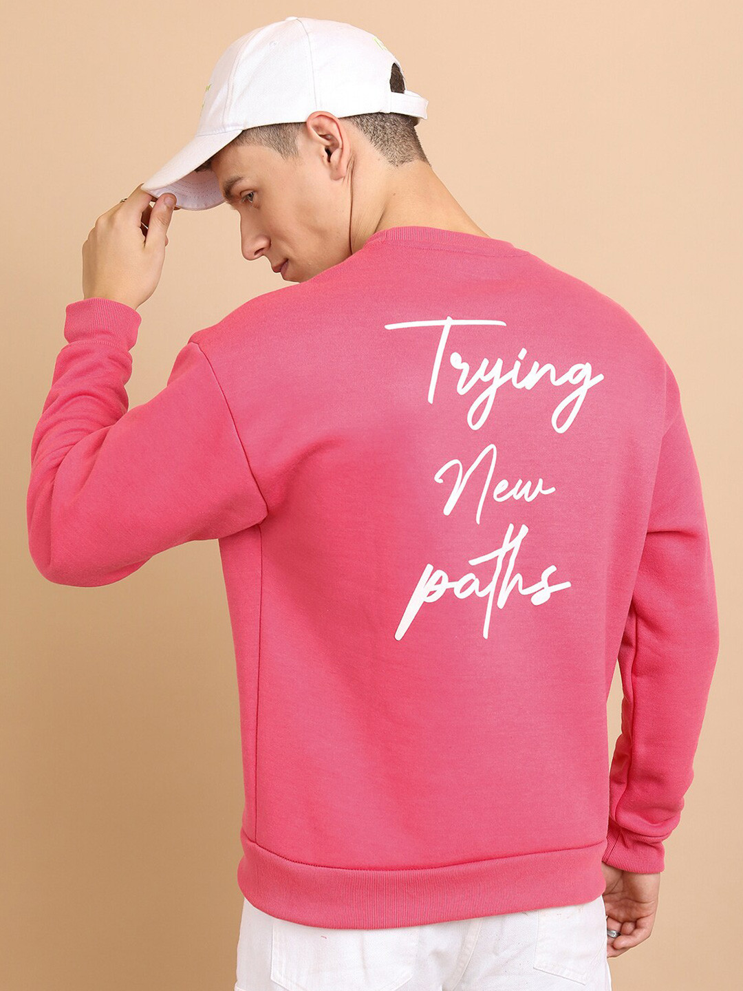 Buy HIGHLANDER Pink Typography Printed Sweatshirt - Sweatshirts for Men ...