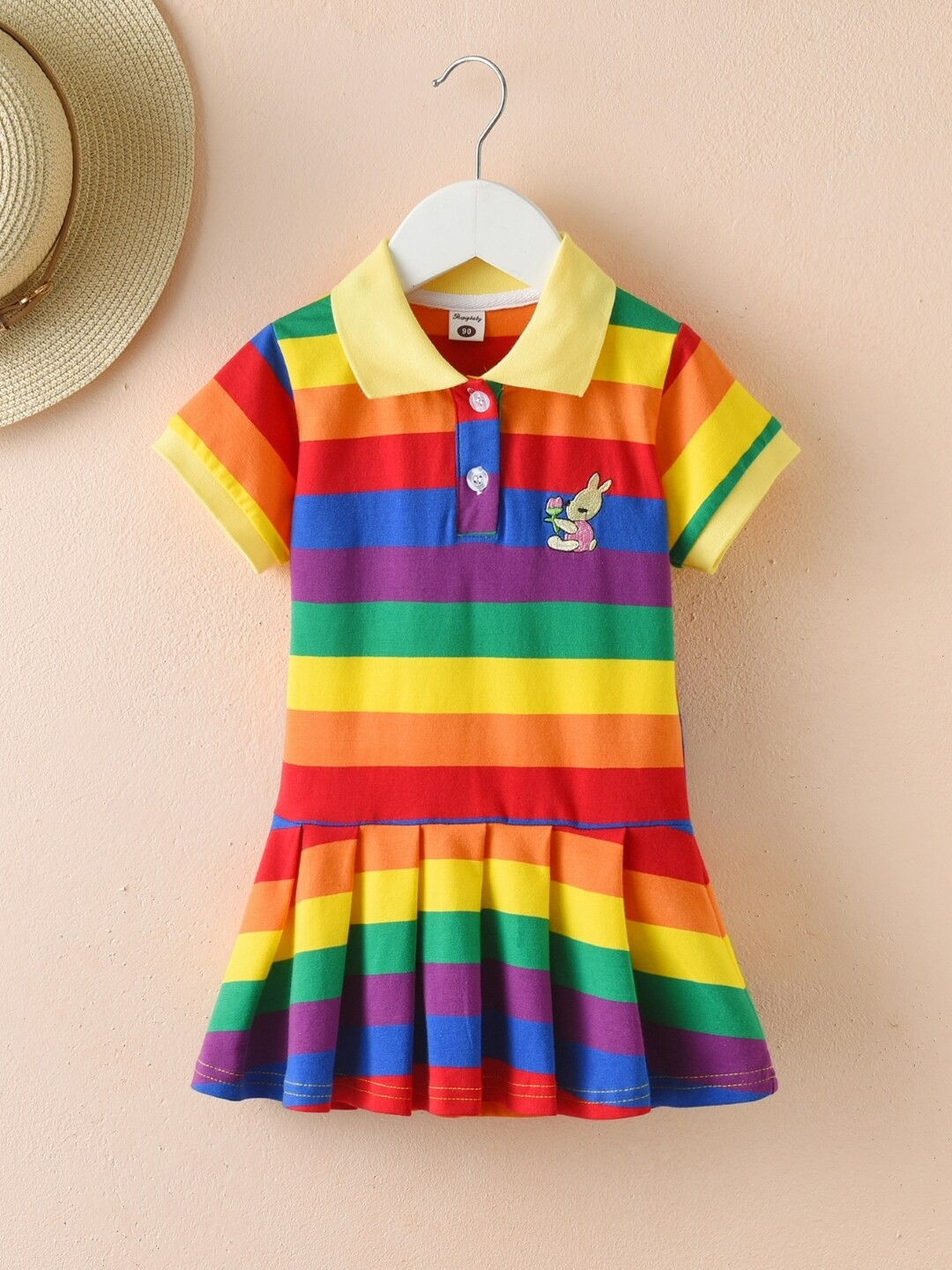 Buy StyleCast Girls Horizontal Striped A Line Cotton Dress - Dresses ...