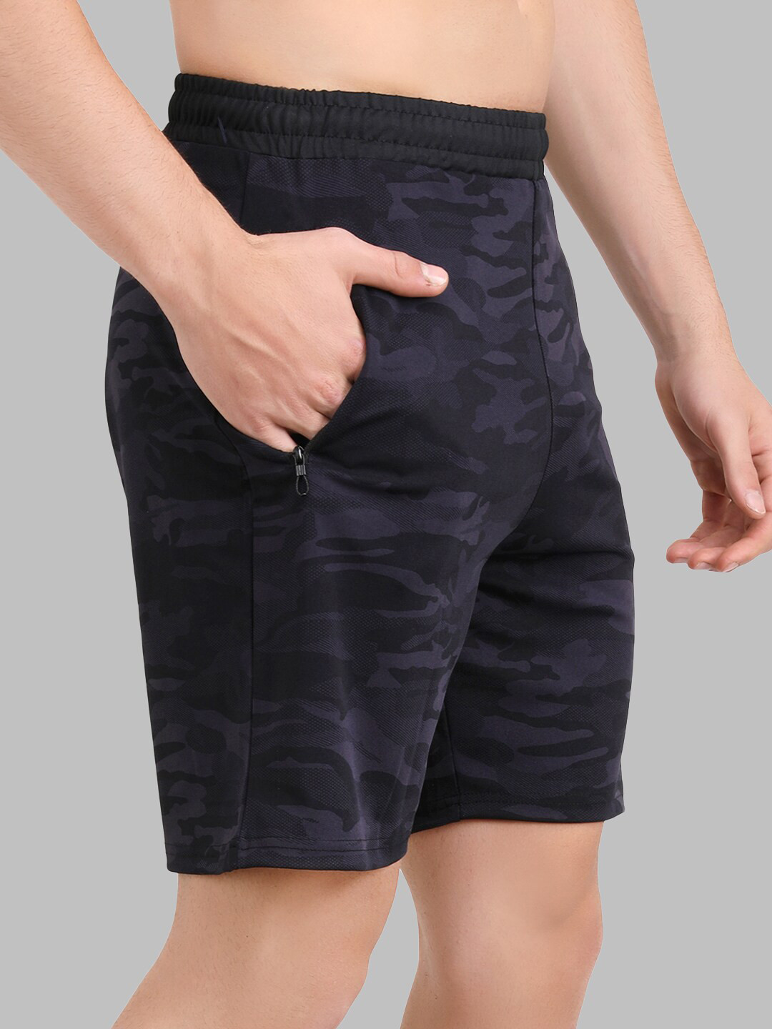 Buy NEVER LOSE Men Camouflage Printed Dry Fit Running Sports Shorts ...