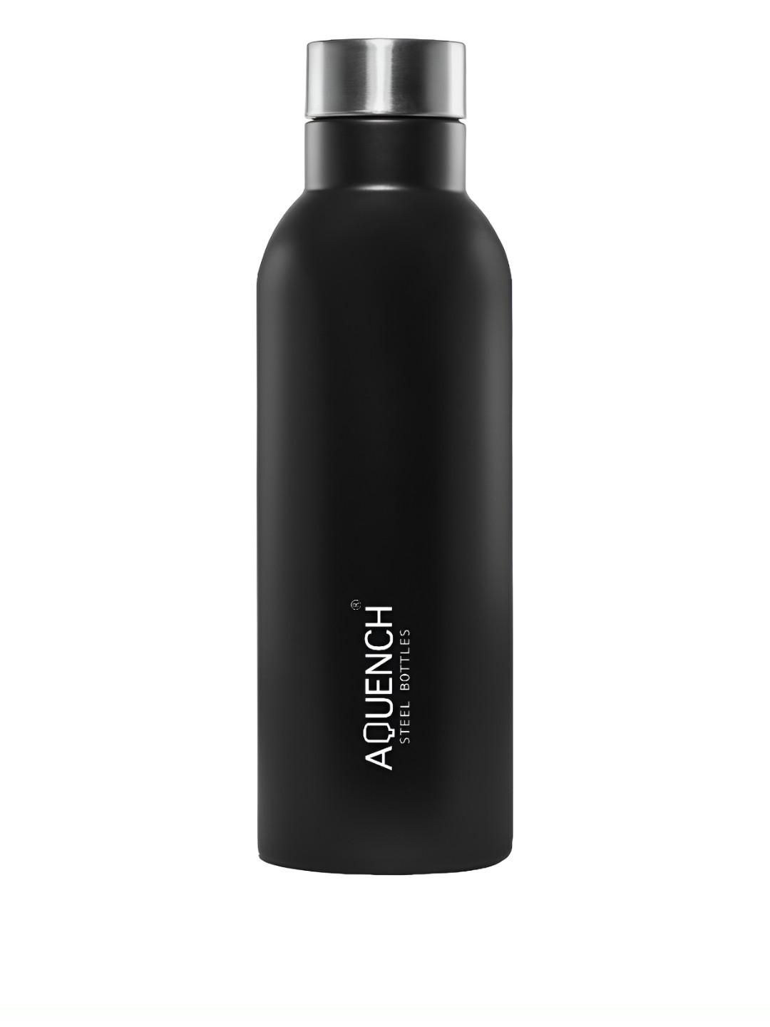 Buy AQUENCH Black Stainless Steel Solid Water Bottle 1 L - Water Bottle ...