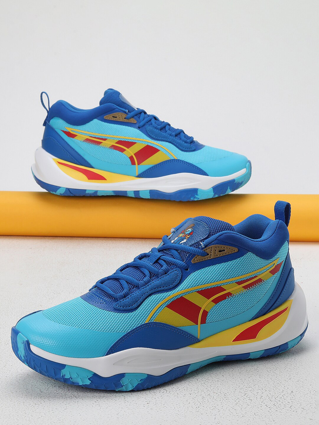 Buy Puma Unisex THE SMURFS Playmaker Pro Printed Basketball Shoes ...