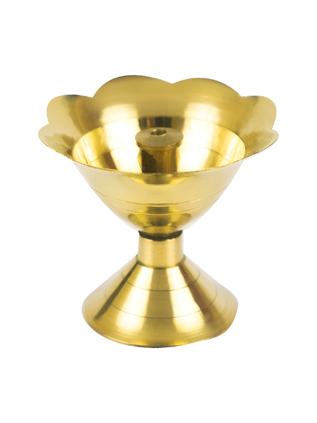 Buy Spillbox Gold Toned Brass Small Diya - Pooja Essentials for Unisex ...