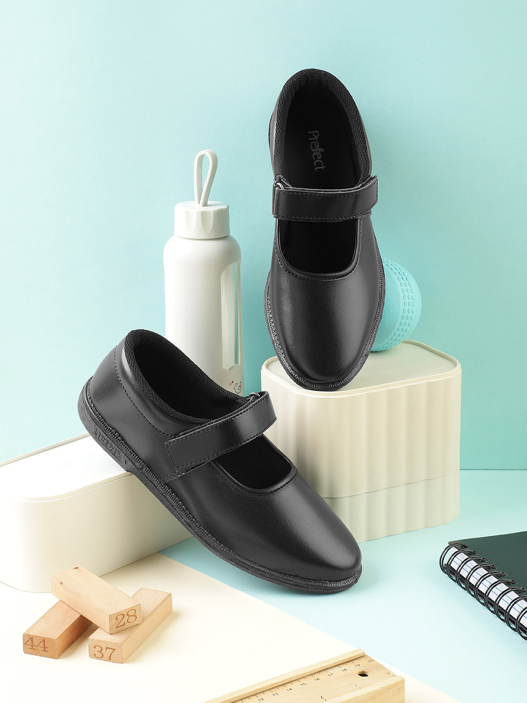Buy Liberty Prefect Girls Black Velcro School Shoes - Casual Shoes for ...