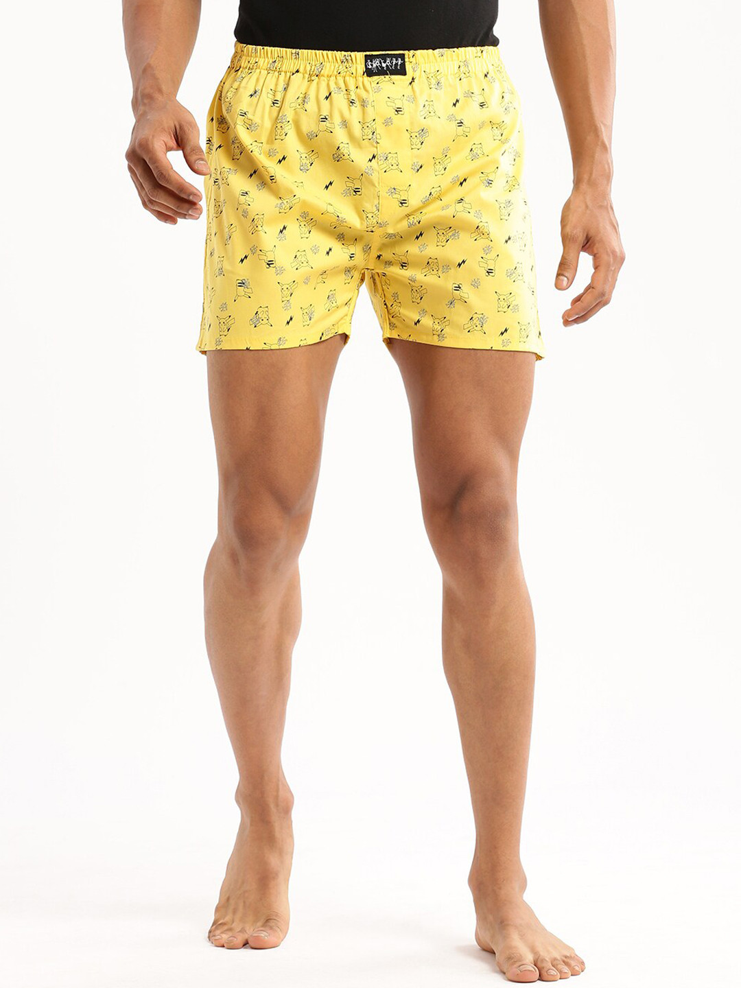 Buy SHOWOFF Men Printed Slim Fit Boxers AM 126 3_Yellow - Boxers for ...