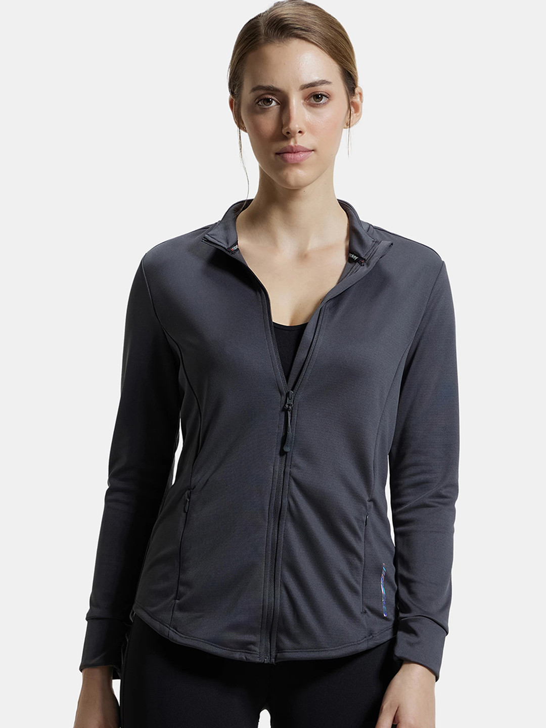 Buy Jockey Microfiber Relaxed Fit Jacket With Curved Back Hem & StayDry ...