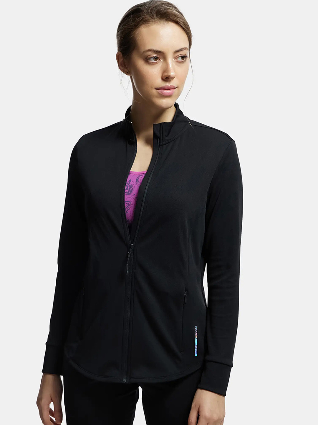 Buy Jockey Microfiber Relaxed Fit Jacket With Curved Back Hem & StayDry ...