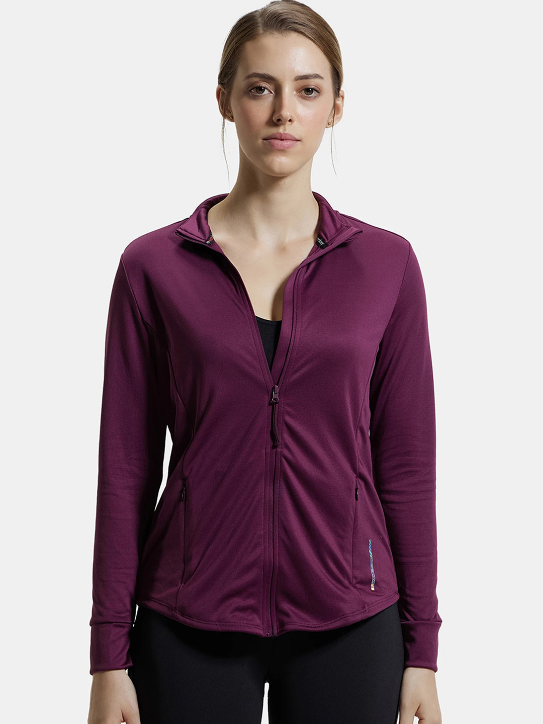 Buy Jockey Microfiber Relaxed Fit Jacket With Curved Back Hem & StayDry ...