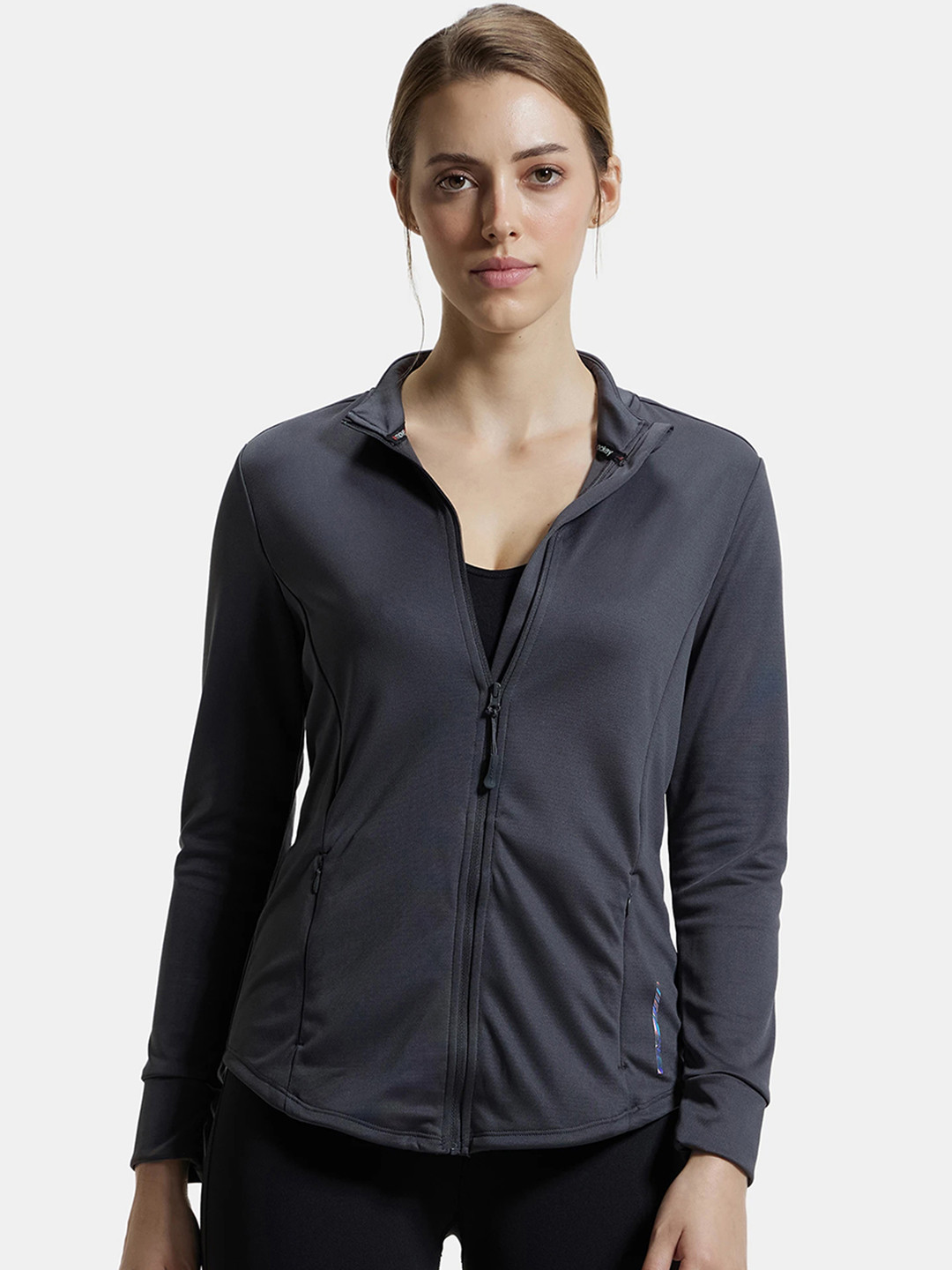 Buy Jockey Microfiber Relaxed Fit Jacket With Curved Back Hem & StayDry ...