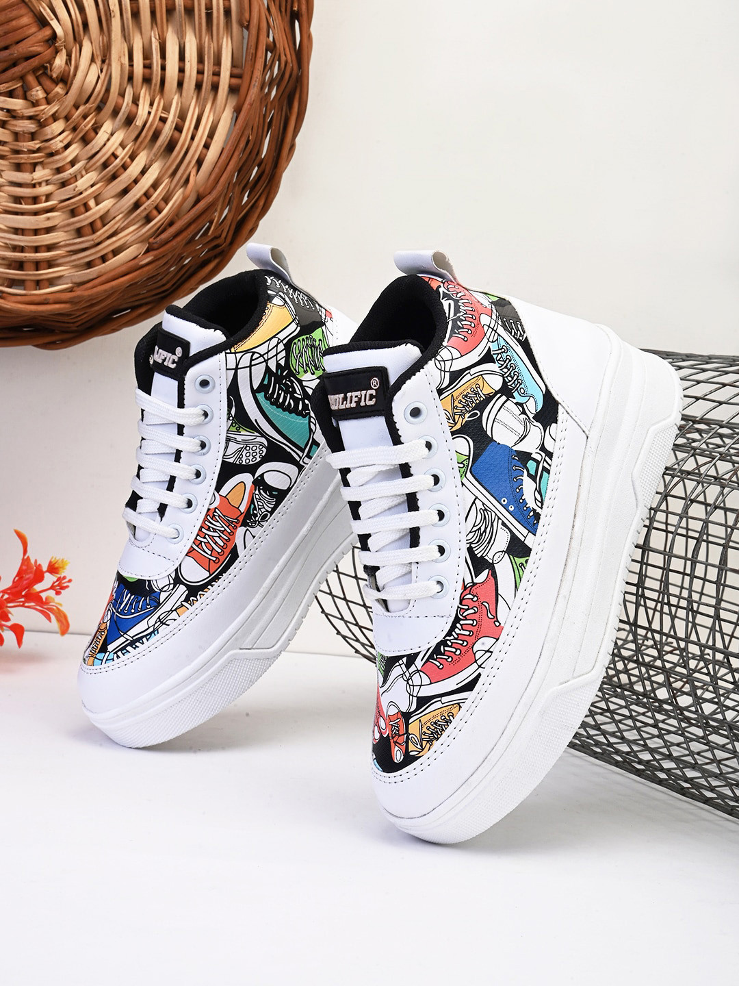 Buy Prolific Women Printed Lightweight High Top Sneakers - Casual Shoes ...