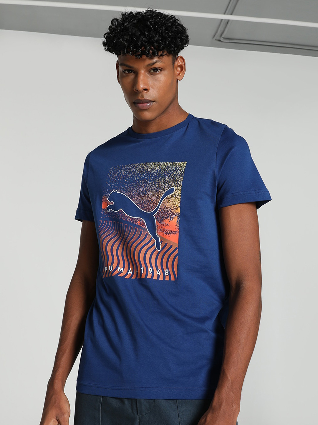Buy Puma Modern Graphic Printed Cotton Slim Fit T Shirt - Tshirts for ...