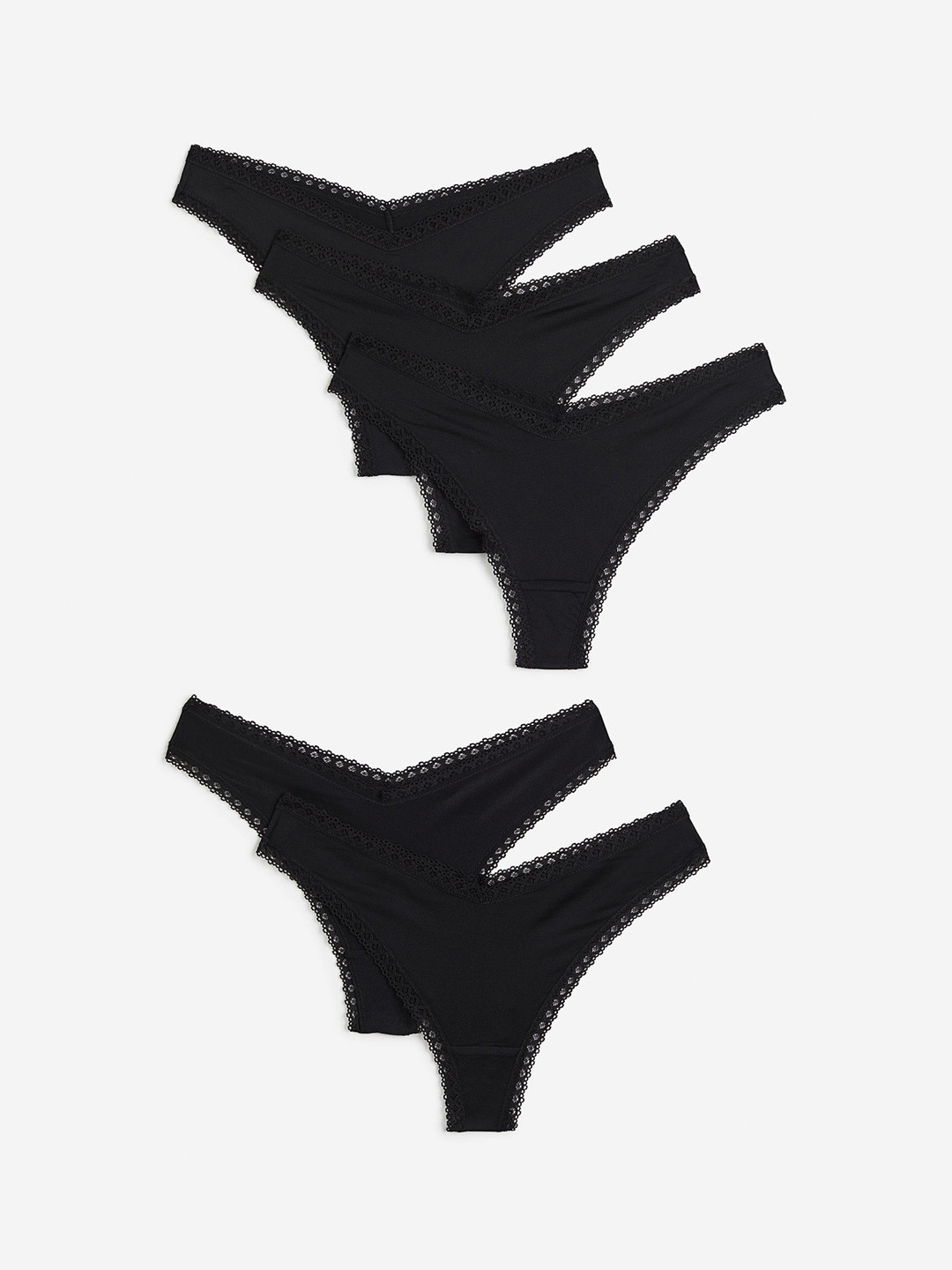 Buy H&M Women 5 Pack Jersey Brazilian Briefs - Briefs for Women ...