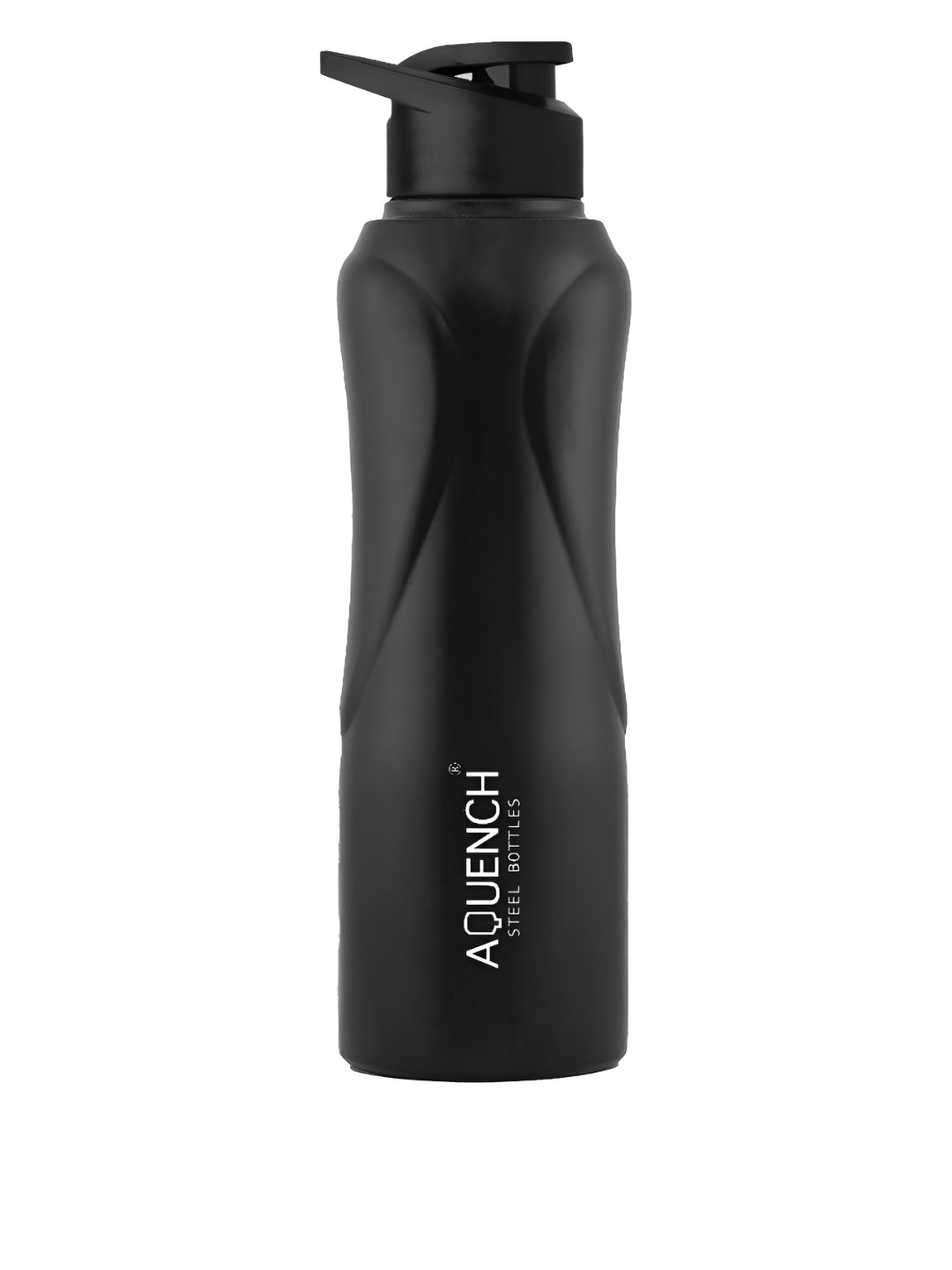 Buy AQUENCH Black Single Stainless Steel Solid Water Bottle 1L - Water ...