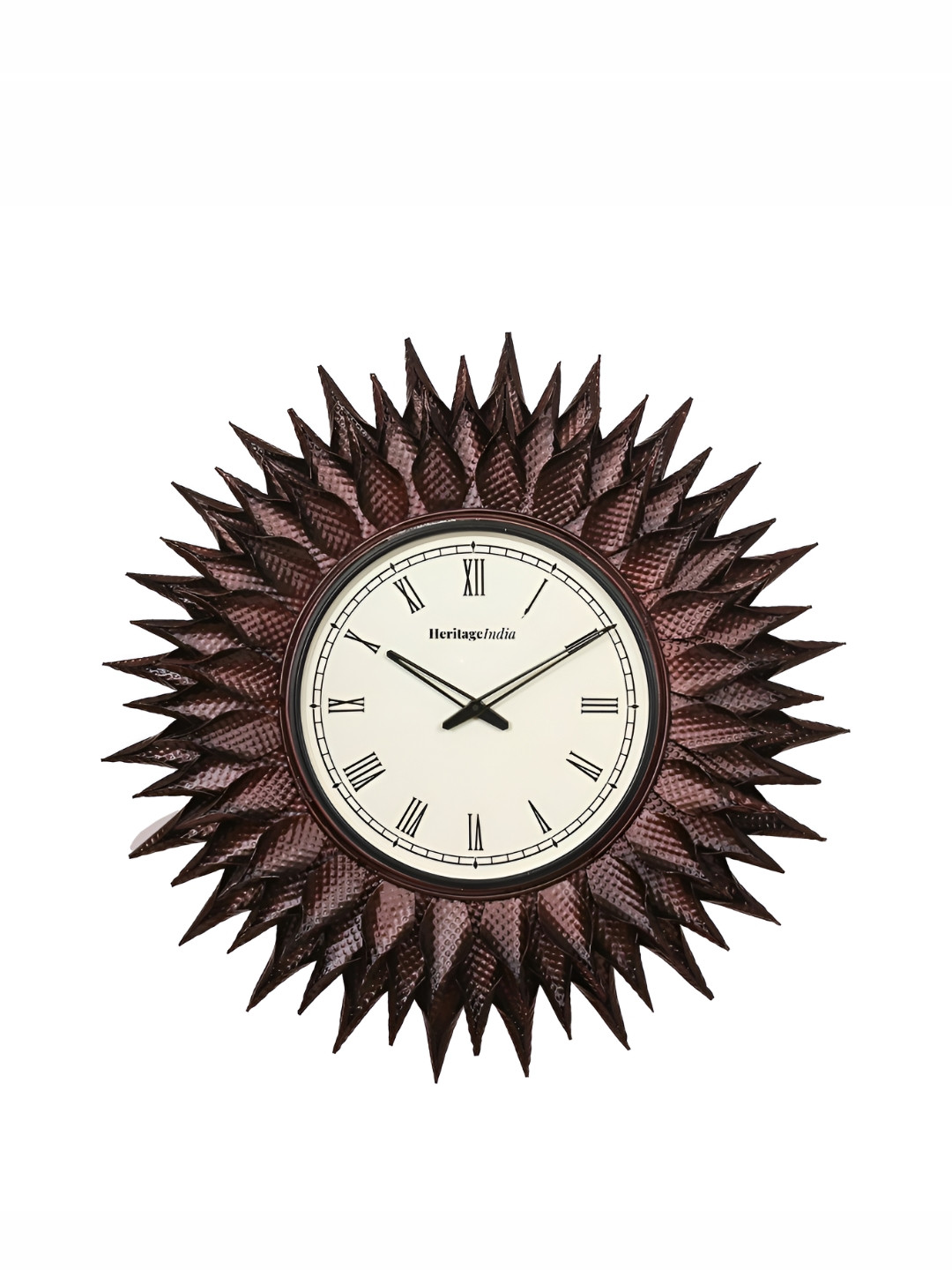 Buy Heritage India Black & White Textured Analogue Traditional Wall ...